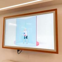 China 55'' Wood Frame Smart Cloud Photo Video Nft Lcd Display Screen Wifi 4k Digital Picture Frame MP3 Clock Art Display Exhibition for sale