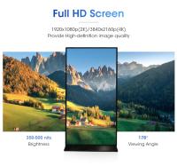 China 98 Inch Indoor Free Standing Full Screen Non Touch Display Hd Big Advertising Screen Lcd Digital Signage With Remote Control for sale