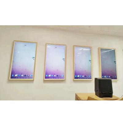 China Intelligent Wood Digital Photo Frame NFT Gallery Art Museum Display Touchscreen Wifi App Video Clock Digital Photo Album for sale