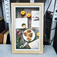 China Intelligent Wood Digital Photo Frame NFT Gallery Art Museum Display Touchscreen Wifi App Video Clock Digital Photo Album for sale