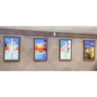 China OEM 4K NFT Digital Photo Frame 43 55 Inch Wood Display Screen for Art Museum Video & Media WiFi Clock Video Playback Function for sale