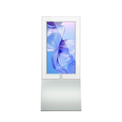 China 43-Inch Dual-Sided 4K LED LCD Advertising Screen Transparent Digital Signage for Window Display & Floor-Standing Video Player for sale