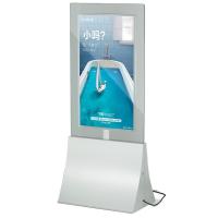 China 43-Inch Dual-Sided 4K LED LCD Advertising Screen Transparent Digital Signage for Window Display & Floor-Standing Video Player for sale