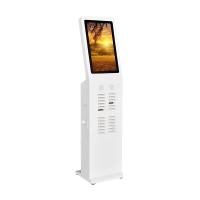 China 21.5 Inch Indoor Public Advertising Screen with Power Bank Rental Station Terminal Charger Sharing Kiosk Mall Airport Hospital for sale