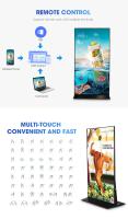 China 75-Inch Vertical Full Screen Digital Signage Display Advertising Machine for Shopping Malls Floor Installation Video Media Use for sale