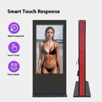 China Direct Factory Sale Outdoor All-In-One Advertising Machine Black Red Frame LED Display Touch Monitor for sale