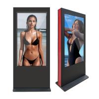 China Direct Factory Sale Outdoor All-In-One Advertising Machine Black Red Frame LED Display Touch Monitor for sale