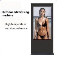 China Direct Factory Sale Outdoor All-In-One Advertising Machine Black Red Frame LED Display Touch Monitor for sale