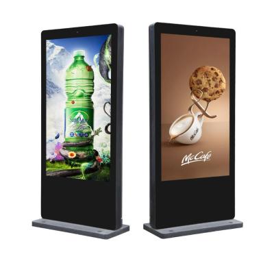 China 65/75/86 Inch Outdoor Smart Kiosk Lcd Digital Signage Display Screen Waterproof Floor Standing Touch Screen for Advertising for sale