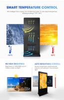 China 65/75/86 Inch Outdoor Smart Kiosk Lcd Digital Signage Display Screen Waterproof Floor Standing Touch Screen for Advertising for sale
