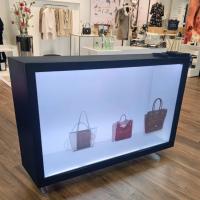 China Direct Supply From Manufacturer 32-Inch LCD Transparent Display Cabinet for Jewelry Touch Interactive Video Display Cabinet for sale