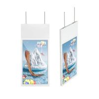 China 2-Sided Hanging Monitor Lcd High Brightness Window Digital Signage Display Screen Advertising Kiosk for sale