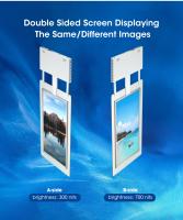 China 49 Inch High Brightness Ultra Thin Window Shopping Lcd Display Advertising Double Sided Hanging Display Digital Signage for sale