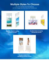 China 49 Inch High Brightness Ultra Thin Window Shopping Lcd Display Advertising Double Sided Hanging Display Digital Signage for sale
