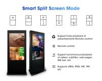 China 75-Inch Outdoor LCD Glass 3D Display Video with Touch Screen for Media Advertising Digital Signage for sale