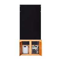 China Custom Golden Color 55 Inch Indoor Floor Stand Vertical Display Advertising Information Players Screen Lcd Digital Signage for sale