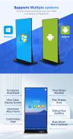 China 98-Inch Interactive Digital Signage All-in-One Advertising Floor Stand with Video Use Vertical Machine for Media for sale
