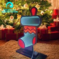 China Christmas Decoration Supplies Christmas Light Style LED Lollipop Acrylic Magic Mirror for sale