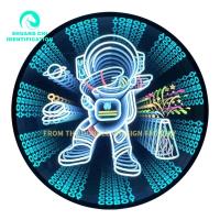 China LED Light Source Fashion Sense of Technology HD Tempered Glass Abyss Mirror Neon Mirror for sale