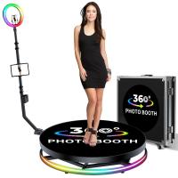 China Stabler Strong Metal and Tempered Glass 360 Degree Camera Photo Booth for Indoor Events for sale
