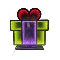China Christmas Light Style Christmas Gift Box with LED Light and Acrylic Magic Mirror Ideal for sale