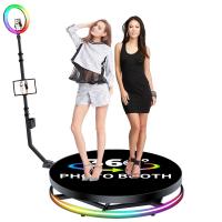China Stabler Strong Metal Tempered Glass LEDs Arcade Spincam 360 Degree Photo Video Booth for sale