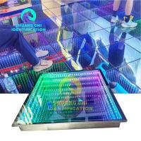 China Stainless Steel Box Toughened Glass DJ Party RGB Light Dance Floor for sale
