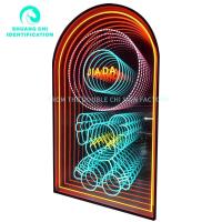 China Custom Thickness 3D Neon Abyssal Mirror Checkered Perfect for Store Interior Decoration for sale