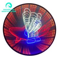 China Durable Metal Frame Trendy Customization 3D Mirror Neon Dance Floor for DJ Disco Party for sale