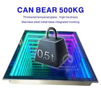 China 80 IP 67 Stainless Steel Tempered Glass Pressure Sensitive Led Dance Floor Tiles for sale