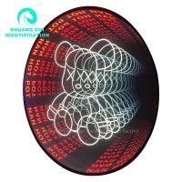 China Durable Metal Frame Trendy Customization 3D Mirror Neon Dance Floor for DJ Disco Party for sale