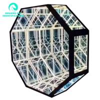 China Customized Size Glass Material Neon Mirror for Technological Light and Shadow Infinity for sale