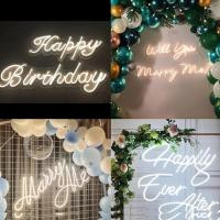 China Custom Led Neon Light Name Logo Neon Sign For Bedroom Birthday Party Home for sale