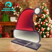 China 40cm Christmas Rose LED Light Acrylic Magic Mirror for Christmas Decoration Supplies for sale