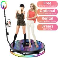 China 360 Photo Booth Automatic Stabler Strong Metal Tempered Glass LEDs 110-240V Input Voltage for sale