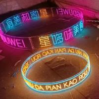 China Home Decor Rich Colors LED Ring Neon Sign Light with Wall-mounted Customized Neon Letters for sale