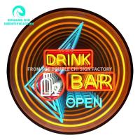 China Luminous Character Mirror Neon Light Box in Red White Blue for Eye-Catching Displays for sale