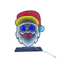 China Acrylic Magic Mirror Christmas Santa Lamp with LED Light and 30lm/w Luminous Efficiency for sale