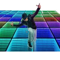 China Dimmer Pista Light Wedding Party 3D Mirror Dance Floor LED Display Screen Panels for sale