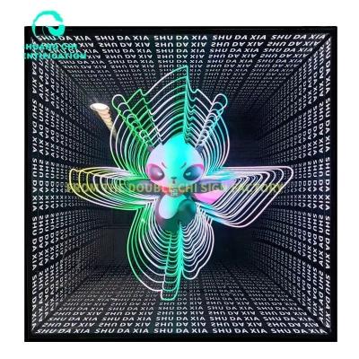 China DC12V/AC110-220V Customized Size Technological Light and Shadow Infinity Mirror Neon for sale