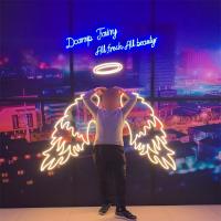 China Big Angel Wings Neon Sign Eye-catching Party Event Decoration with Marquee Letters for sale