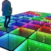 China 3D Infinity LED Mirror Wedding Party LED Digital Dance Floor Lights for Disco Wedding for sale