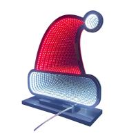 China Christmas Festival Decoration 40cm Led Neon Signs with Personalized Magic 3D Santa Hat for sale
