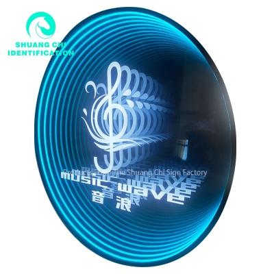 China High Brightness LED Light Infinity Illusion Mirror Neon Sign for End Custom Products for sale