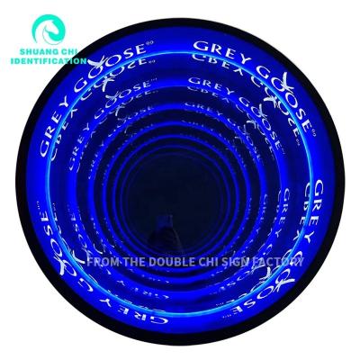 China Wall Screw Fix Installation Stainless Steel Housing 3D LED Abyss Mirror Customization for sale