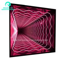 China Adaptor Powered Hd Tempered Glass Background Led Light Box Infinite Mirror 3d Custom Led Neon Sign for sale