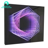 China Adaptor Powered Hd Tempered Glass Background Led Light Box Infinite Mirror 3d Custom Led Neon Sign for sale