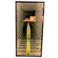 China 2024 High Brightness LED Light Magic Mirror Display Case for Retail Store Wine Glass for sale