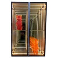 China 2024 Customized Thickness Acrylic LED Abyss Mirror Display Case for Retail Smoke Shop for sale