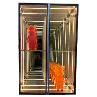 China 2024 Customized Thickness Acrylic LED Abyss Mirror Display Case for Retail Smoke Shop for sale